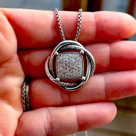 David Yurman | Jewelry | David Yurman Infinity Pave Pendant With 8inch ...